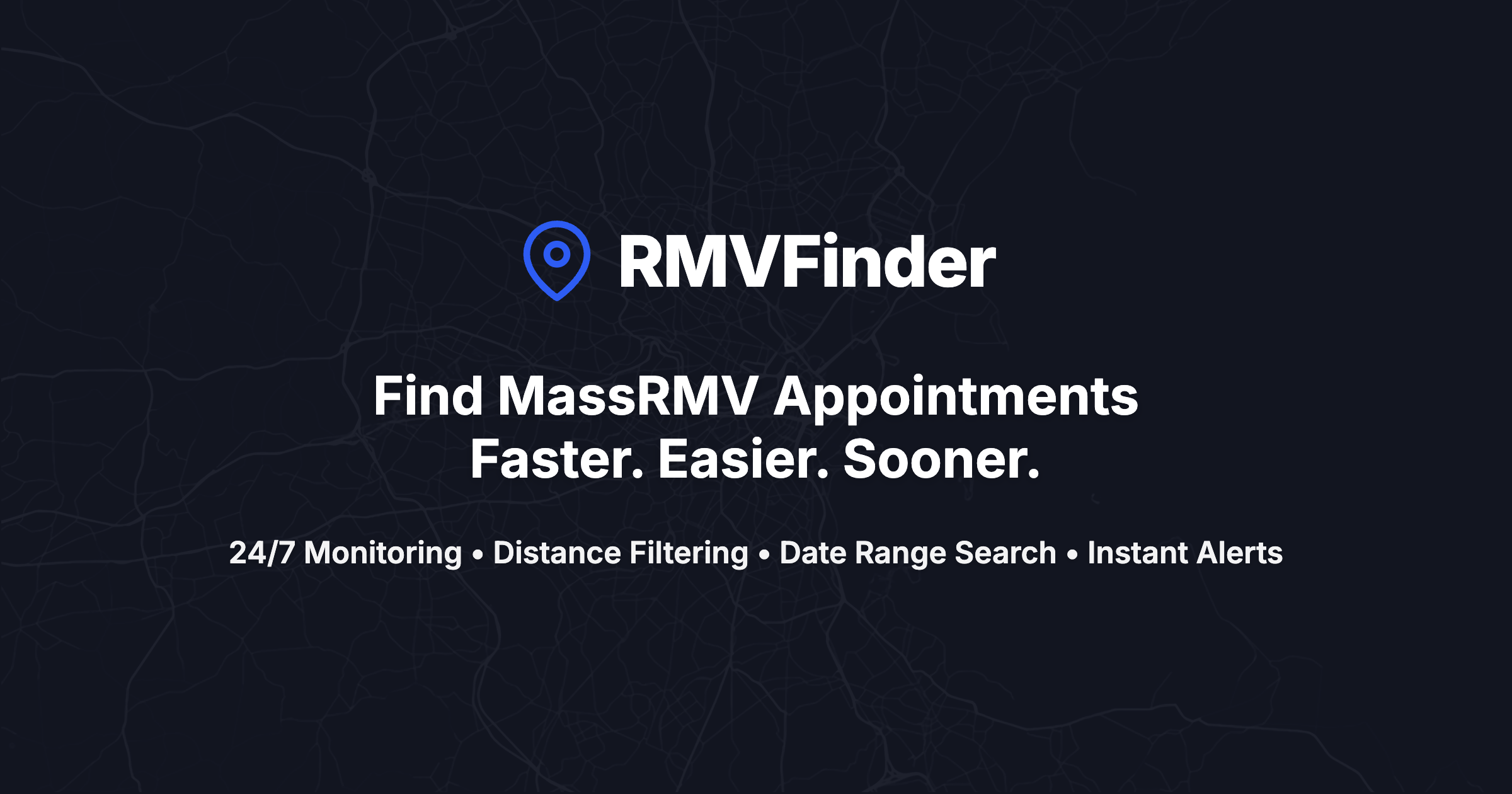 RMVFinder - Find Massachusetts RMV Appointments Faster, Easier, Sooner